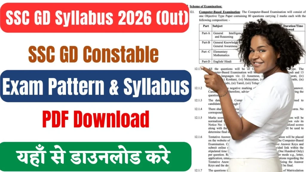 SSC GD Syllabus 2026 (Out): SSC GD Constable Exam Pattern & Syllabus ...