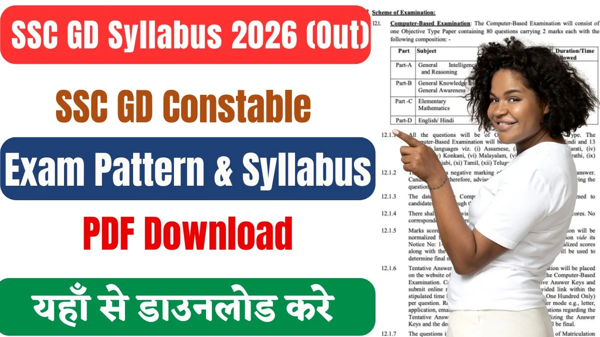 SSC GD Syllabus 2026 (Out): SSC GD Constable Exam Pattern & Syllabus ...