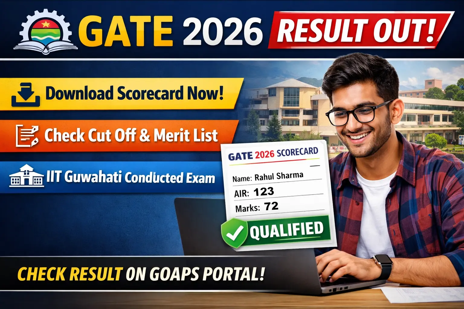 GATE 2026 Result Out Today: Scorecard Download, Cut Off & AIR Merit ...